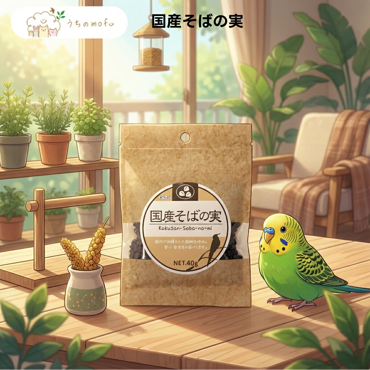 【 #1 商品情報(内容)】商品名商品名:$【黒瀬ペットフード】国産そばの実 40g x60個 中型インコ 大型インコ オウム ハムスター リス 小鳥 小動物 フード 国内産 厳選素材 専門店品質 安心の国内製造 チャック付き袋 uchin...