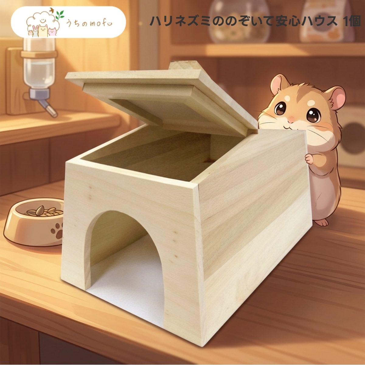 【 #1 商品情報(内容)】商品名商品名:$マルカン CASA ハリネズミののぞいて安心ハウス 1個 x1個 ハリネズミ 小動物 用品 ハウス 天然木製 隠れ家 飼育用品 観察用窓付き 天面開閉式 底なし構造 メンテナンスしやすい ナチュラ...