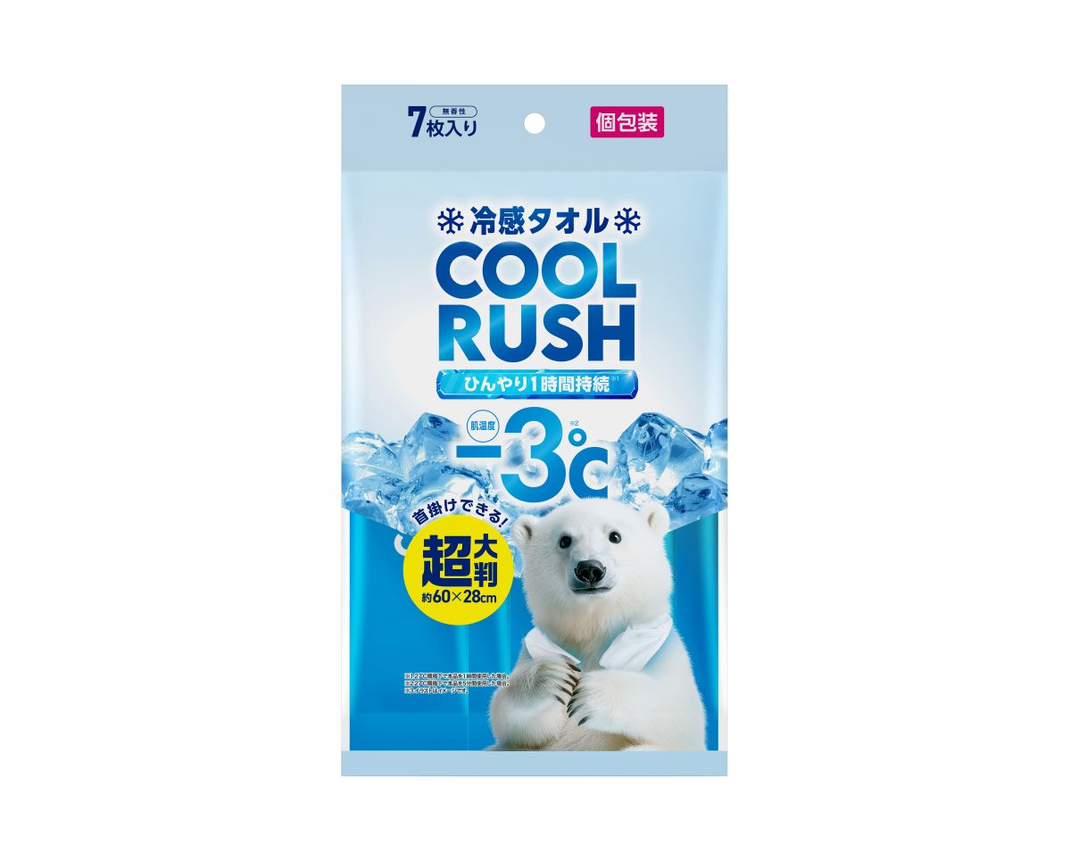 ■暑い日のベタベタ汗もすっきり快適！ひんやり感が続く冷感タオルです。 ■2種類のクール成分で、肌温度から最大-3℃、ひんやり感が約60分持続します。 　※27℃の室温で使用した場合 ■野外での作業やスポーツ、イベントなどにお使いいただけます...