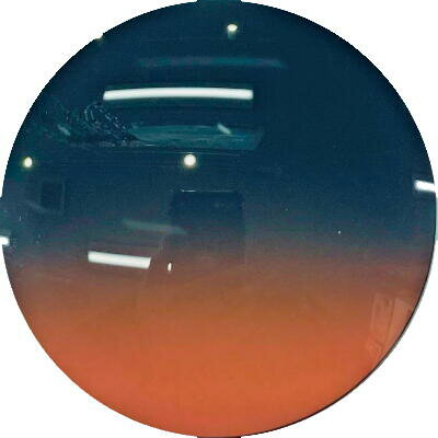 CR39プラスチックレンズ UVカット バルト88％　（スモークグレー/オレンジ） 可視光線透過率：12％ ■5カーブ ツーポイント（フチナシフレーム）には使用不可 ※フレーム持込みの場合は下記加工料を合わせてご購入下さい。 フレーム持込加...