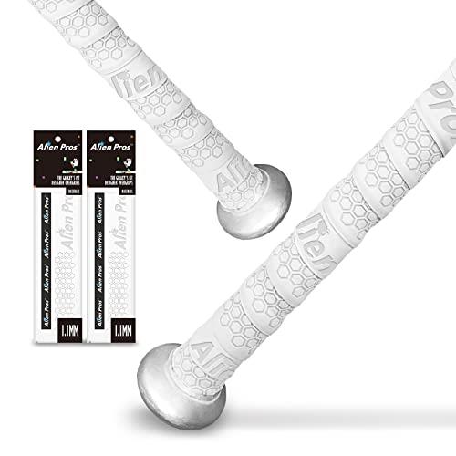 ◆商品名：Alien Pros野球用バットグリップテープ（2グリップ）– 1.1 mmプレカット、プロ品質のバットテープ–古い野球用バットグリップの代替品–バットを保護して、壮大なホームランを打ちましょう（2グリップ,ホワイト）プレカットだ...