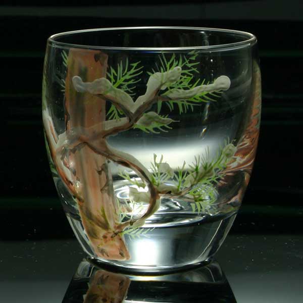 ギフト対応生産限定品 京焼き絵付け 冷酒グラス ギフト 十二ケ月花鳥図（雪木）【サイズ】径5.7×H8.5cm　容量95ml【材質】ガラス【数量】 1 紙箱※生産限定品につき3週間ほどかかる場合がございます。ご自分用だけでなく、お返し、贈答...