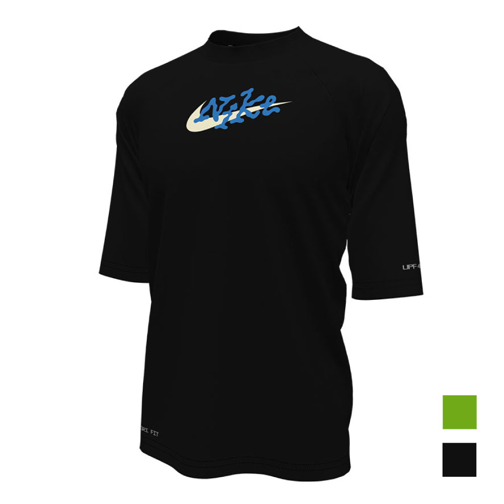 スペック 【カラー】 N001ブラック N335アクショングリーン 【特徴】 手書き風のNIKEロゴが目を引くキッズハイドロガード（ラッシュガード）。速乾性に優れたDri-FIT素材で快適な着心地。UPF40+で日焼け対策にもおすすめ。 【...