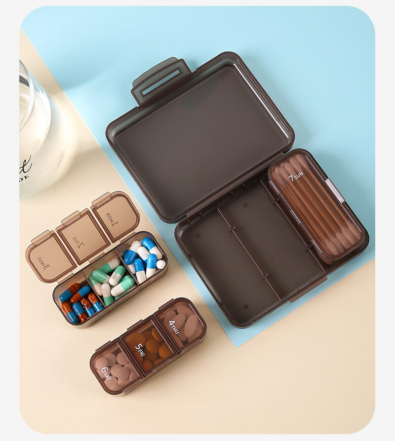 商品情報商品名 透明ピルケース、薬ケースサイズカラー透明重量約75g材質プラスチック特性●軽量、コンパクト、携帯便利、●7日分のお薬ケース●曜日ごとの収納で、飲み忘れ防止可能●丸洗える、●取り外し可能、持ち運び便利 注意事項※初めてご使用に...