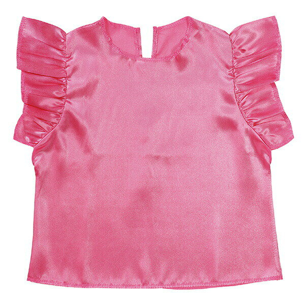 ●商品説明：袖にフリルが付いた着脱カンタンなスリット入りサテンシャツ！●商品サイズ（単位mm)：着丈：400mm、身幅：380mm●セット内容：本体×1●重量（g）：40g●材質：ポリエステル●包装サイズ：190x220mm●生産国：ベトナム