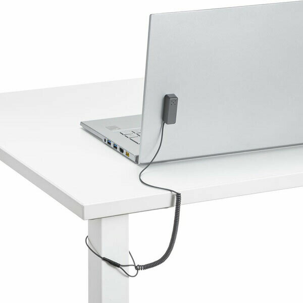 両面テープで取り付け。外れたり、ワイヤーが切れるとアラームが鳴ります！●両面テープで簡単に取付けられます。●本体が外れたり、ワイヤーが切れると、アラームが鳴ります。＜使用方法＞1.ワイヤーを机の脚などに巻き付けます。2.本体裏面の剥離紙を剥...