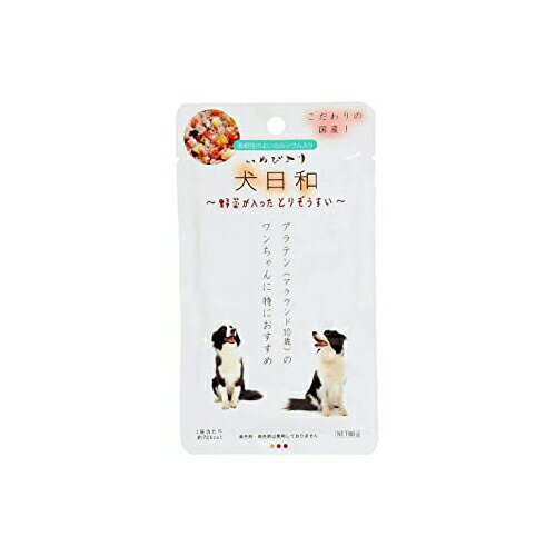 ●鶏肉、米、野菜を使用した国産レトルトパウチ。いつものフード（総合栄養食）と一緒に。カルシウム入り。●鶏肉、米、野菜を鶏ガラスープで煮込みぞうすいに仕上げました。お米が大好きなわんちゃんに。■原材料：鶏肉、鶏ガラスープ、鶏レバー、白米、鶏卵...