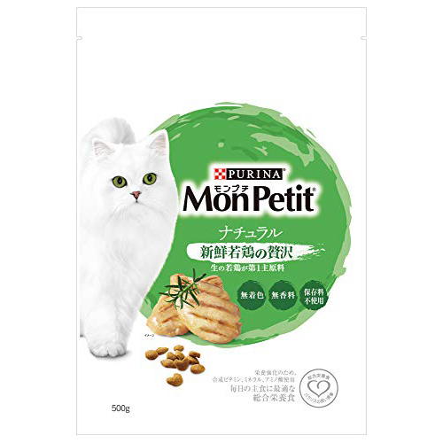 ●本体重量:0.5kg●原産国:アメリカ合衆国●本体サイズ (幅X奥行X高さ):17×9×28cm●フレーバー:新鮮若鶏●新鮮な生の若鶏が第1主原料で抜群の食いつき●ブランド：モンプチ●主食に最適なナチュラル設計。新鮮な生の若鶏が第1主原料...