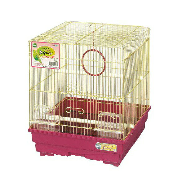 セキセイインコやボタンインコ向けの組み立て式鳥かごで、エサ入れ、水入れ、ブランコ、止まり木がセットになっています。【特徴】●引き出し付き底トレイで清掃しやすい●道具不要で簡単に組み立てられる【仕様】対象動物セキセイインコ、ボタンインコ内容量...