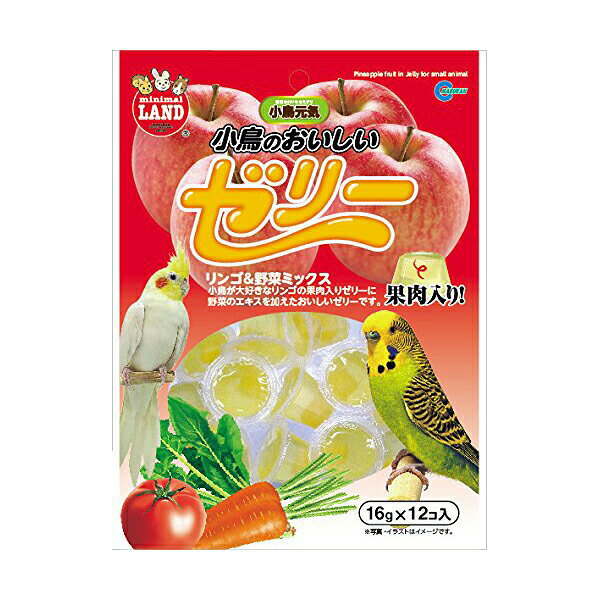 ▼まとめ買いがおすすめ！ 3個セット（激安） 6個セット（人気） 10個セット（爆安） りんご果肉と野菜エキスを使った小鳥用ゼリー。【セット内容】●小鳥用ゼリー × 3個●1個あたり：16g×12個【特徴】●りんご果肉と野菜エキスが配合され...
