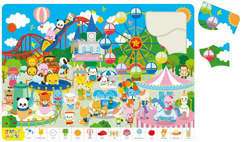 ●商品サイズ（単位mm):375×267×3mm●重量（g）:232g●材質:紙●包装サイズ:300x390x4mm●生産国:中国アイテムをさがしてゆうえんちのパズルを完成させよう！ゆうえんちのパズルを完成させてアイテムさがしゲームをしよう...