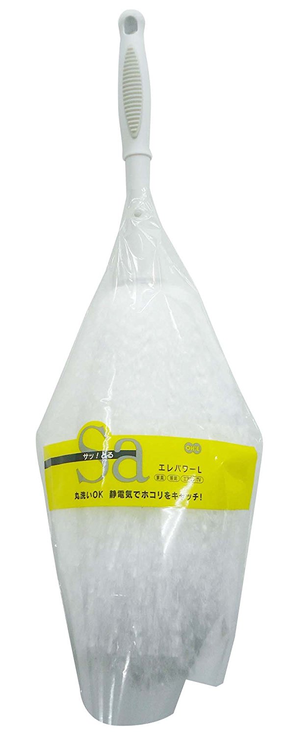 ●静電気でホコリをキャッチ！家具などの表面をなぞるだけでホコリをキャッチするクリーナー。滑り止め付きグリップ。引っ掛け収納に便利な穴付き。毛先の汚れは、水または家庭用中性洗剤で軽くもみ洗いし完全に乾燥させてからご使用ください。・サイズ（約）...