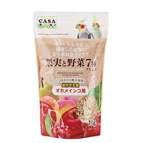 果実と野菜の彩り素材をミックスしたオカメインコ用の主食です。【セット内容】●鳥用飼料 × 3個●1個あたり：1kg【特徴】●ヒマワリの種は不使用●緑黄色野菜に含まれるビタミンを配合●粉末卵を使用【仕様】対象動物オカメインコ内容量1kg原材料...