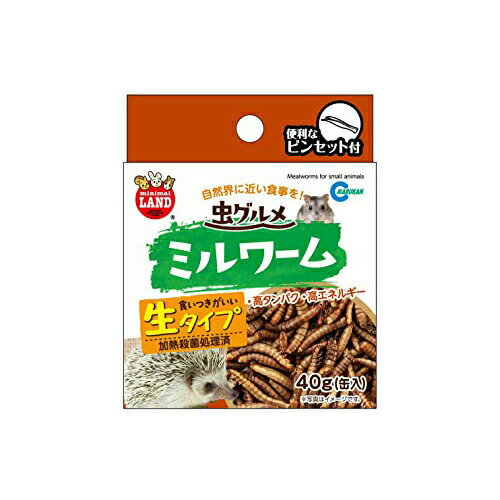 ▼まとめ買いがおすすめ！ 3個セット（爆安） 6個セット（爆安） ミルワームを100%使用した生タイプのペット用フード。【セット内容】●小動物・爬虫類・両生類用フード × 3個●1個あたり：40g【特徴】●生タイプで食いつきがいい●高タンパ...