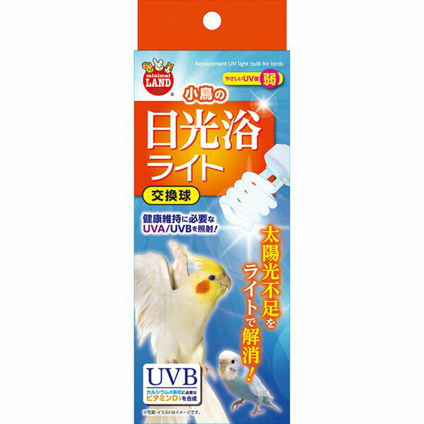 ●小鳥の日光浴ライト専用交換球●小鳥に必要な日光浴をサポートする小鳥にやさしいライトです。健康維持に必要なUVA/UVBを照射。●本商品はペット用の商品です。●パッケージ内容等予告なく変更する場合がございます。予めご了承下さい。・商品モデル...
