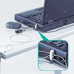 ノートパソコンのセキュリティロット専用。マウス・テンキーなども同時に盗難防止!!