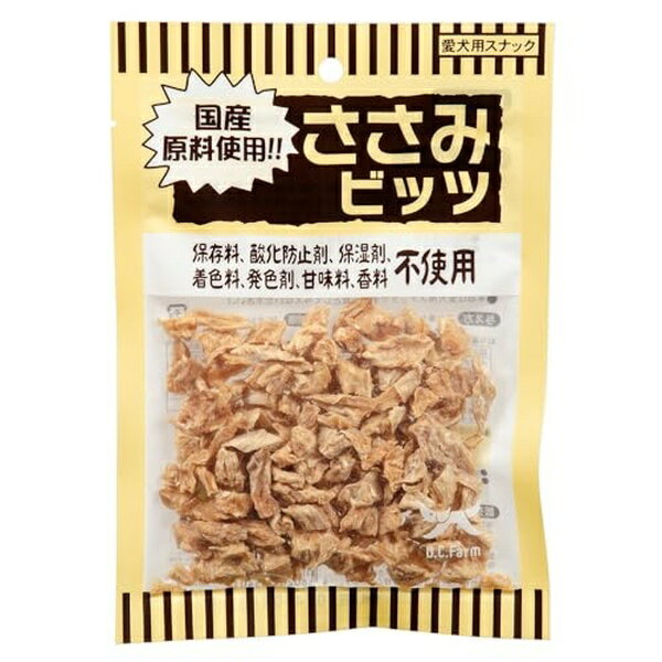 日本国内で飼育された鶏を使用した無添加の犬用おやつ。【特徴】●国内産の鶏ささみを100%使用●保存料、酸化防止剤、保湿剤、着色料、発色剤、甘味料、香料は使用していない●小粒タイプで与えやすい【仕様】原材料鶏ささみ内容量45g対象動物犬対象年...
