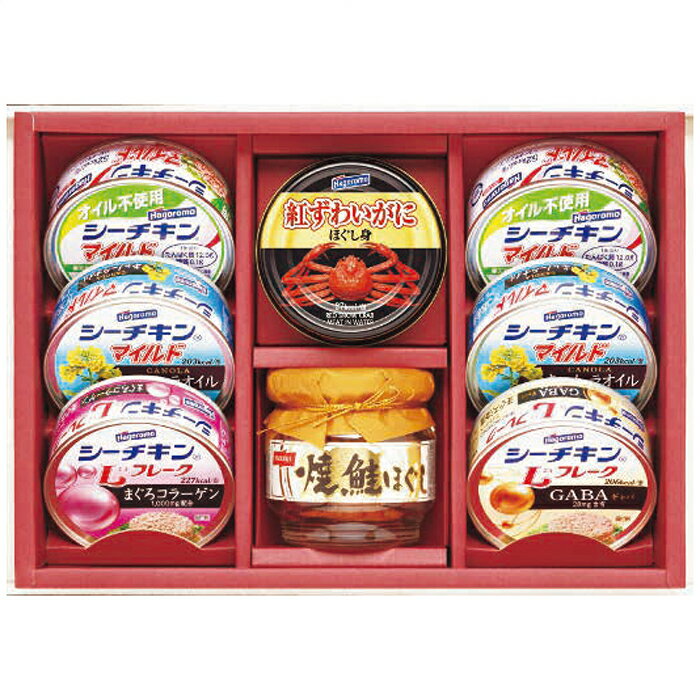 食卓が華やぐサラダやオードブル。そんなにぎやかな食シーンにかかせない、海の幸を詰合せました。 内容：シーチキンマイルドキャノーラオイル・オイル不使用シーチキンマイルド各2缶・シーチキンLフレークコラーゲン入り・シーチキンLフレークGABA入...