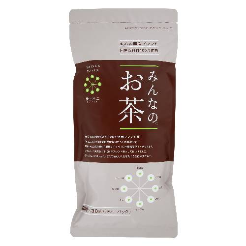 ■商品名：みんなのお茶 ■内容量：240g（8g×30袋） ■メーカー：小川生薬 ■賞味期限：製造日より2年 ■原材料：はと麦（国産）、ハブ茶、大麦、玄米、どくだみ、柿の葉、浜茶、ビワの葉 ■商品詳細： からだの事を思って厳選した8種類の国...