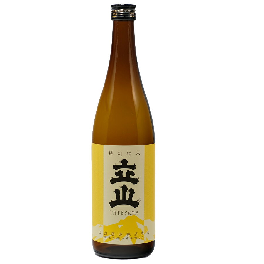 ほのかな芳香、純米酒らしい旨味がありながらも 軽快な飲み口の酒。 アルコール度15〜16% 日本酒度+3 酸度--- アミノ酸度--- 原料米出羽蝶々・五百万石 精米歩合65％立山酒造は生産量、品質などあらゆる面において北陸を代表する酒蔵で...