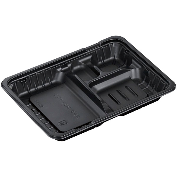 【規格内容】本体：幅230×奥行170×高さ30mm【販売形態】本体のみ【形状】四角【色】黒【耐冷耐熱温度】130℃【材質】CT【補足1】内嵌合蓋【補足2】レンジOK（本体のみ）【区画数】04／蓋：幅214×奥行154×高さ20mm【耐冷耐...