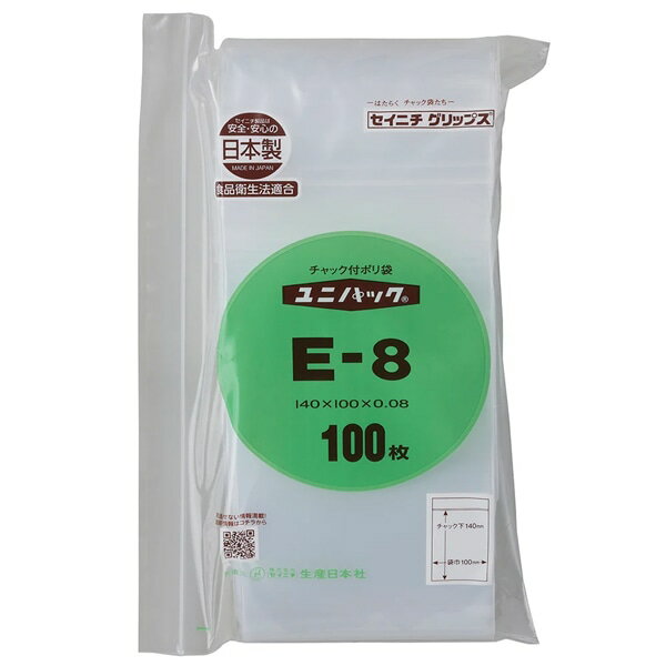【規格内容】チャック下140×袋幅100mm【厚み】0．08mm【材質】LDPE【補足1】国内生産品【補足2】使い捨て【色】透明【柄】柄無 【数量】100枚入り／1袋 ●送料：880円（一律） ※会社名（屋号）がございましたら、送付先宛名に...