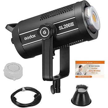 【中古】[国内正規代理店] Godox SL200iii 95600lux 定常光LEDライト ビデオライト Bowensマウント 5600±200K 日本語説明書/クロス付/セット品 (SL200iii)【メーカー名】【メーカー型番】【ブ...