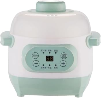 【中古】Youlines 110V 電気煮込み鍋、セラミックスープ鍋、家庭用焦げ付き防止ミルク鍋、自動予約防水煮込み鍋、健康のお粥電気煮込み鍋 (Green,スチーマーバスケットを除く)【メーカー名】【メーカー型番】【ブランド名】Youli...