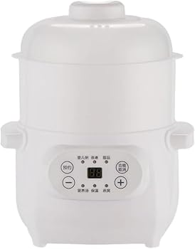 【中古】Gebyui自動防水・予約機能付き陶磁器電気煮鍋 家庭用焼き物スープ鍋 牛乳・シチュー・健康粥まで幅広く対応 安全快適な調理生活をサポート (白,スチーマーバスケットを含む)【メーカー名】【メーカー型番】【ブランド名】GEBYUI ...