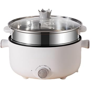 【中古】ZMBJ 電気蒸し器/多機能電気スロークッカー、大容量、二層式、3.5L、3段階温度調節、上下蒸し、お手入れ簡単、野菜サラダ、鶏肉、ゆで卵、離乳食サプリメントの温めに最適。毎日の健康管理、家族用、110V多機能電気調理器、学生寮用電...