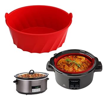 【中古】Longzhuo Slow Cooker Liners, 1pcs Reusable Silicone Slow Cooker Liner, Leakproof Pot Inserts Liners Dishwasher Safe ...