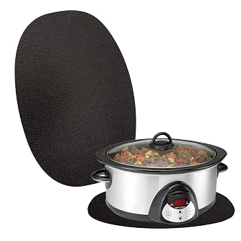 【中古】1pc Oval Heat Resistant Pad for 6-8 Quart Slow Cooker Appliance,Silicon Countertop Protector Mat Protector Slider Ma...