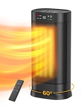 【中古】Faryuan - Calentadores de espacio para uso en interiores, 1500 W de calentamiento r?pido oscilante port?til PTC cale...