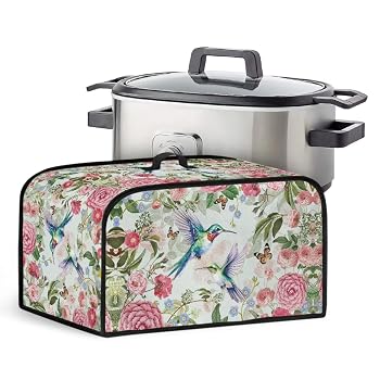 【中古】Kathyboom ハチドリの花 スロークッカーカバー サイドポケット付き 防滴スロークッカーダストカバー ほとんどの6-8クォートのクロックポットキッチンアクセサリーオーガナイザー【メーカー名】【メーカー型番】【ブランド名】Kat...