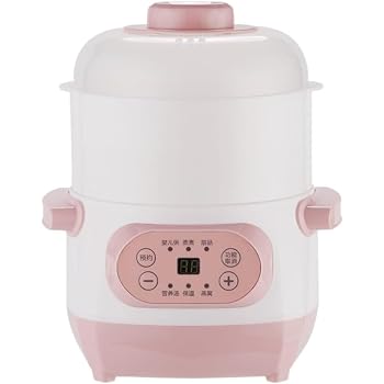 【中古】Nicffdi 電気煮込み鍋 電気鍋 2人用 セラミックスープ鍋 スロークッカー 家庭用焦げ付き防止ミルク鍋 自動予約防水煮込み鍋 電気なべ 簡単調理 保温モード 調理鍋 コンパクト なべ 一人暮らし 蒸し 料理 マルチ調理 寮・オ...