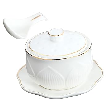 【中古】AUTSUPPL セラミック製白色シチューボウル 蓋付きスープボウル スプーン付属 滑らかな表面 多機能使用に適した美しいエレガントなキッチン食器 スープ作りや装飾に最適【メーカー名】【メーカー型番】【ブランド名】AUTSUPPL ...