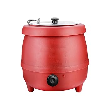 【中古】10L 業務用スープポット ステンレス製 業務用電気スープポット 温度調整 スープポット レストランや大家族に最適 電子温スープ調理器 スープポット 電気スープ調理器 電気絶縁おかゆスープ 保温ポット 業務用ステンレス電気スープ鍋、...