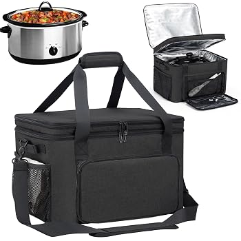 【中古】Wigojoy スロークッカーキャリーバッグ 二層断熱デザイン スロークッカーキャリア 取り外し可能なハードライナーと鍋蓋ファスナー付き 6-8クォートのクロックポットに適合 ブラック【メーカー名】【メーカー型番】【ブランド名】Wi...