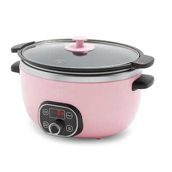 【中古】GreenLife 8QT スロークッカー 非毒性 PFASフリー セラミック 焦げ付き防止 取り外し可能なインテリアボウル プログラム可能 家族向け 保温性 コンロ&オーブン対応 食器洗い機対応 クロック タイマー ガラス蓋 ピン...