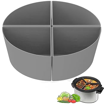 【中古】炊飯器 ディバイダー 炊飯器ディバイダー スロークッカーライナー 3-In-1シリコンスロークッカーディバイダー 4-In-1シリコンスロークッカーディバイダー 6QTオーバルおよびラウンドポットディバイダーに適合 小さなシリコン製...