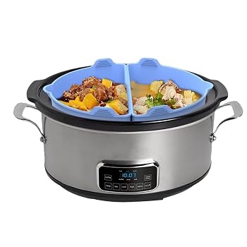 【中古】スロークッカーディバイダーライナー、6-8クォート調理器具楕円形、再利用可能なシリコンスロークッカーディバイダーインサート - 肉スープ、チキンフィッシュ、エビ、ポテトトマト、家族の集まりに。【メーカー名】【メーカー型番】【ブランド...