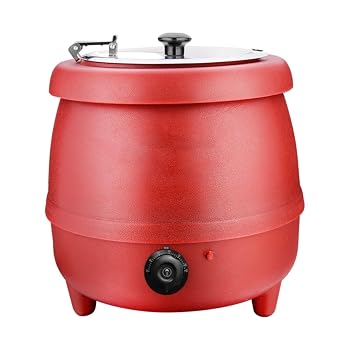 【中古】Ziuuihu 10L食品用スープ釜ウォーマー, 業務用電気式スープウォーマー温度調整と、スープウォーマー 業務用, レストランおよび大家族のため (レッド)【メーカー名】【メーカー型番】【ブランド名】Ziuuihu スープメーカー...