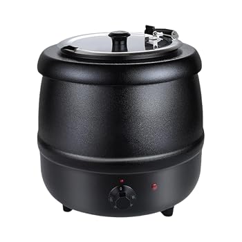 【中古】TVT【2025新登場】10L食品用スープ釜ウォーマー 保温スープポット、インテリジェント 温度調整と スープジャー スープ保温鍋 ビュッフェ レストランおよび大家族 のため 業務用 (10L 黒スープ鍋（大口）)【メーカー名】【メ...