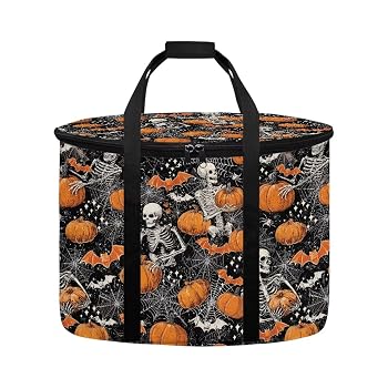 【中古】Kathyboom ハロウィン ポータブル スロークッカーキャリーバッグ スケルトンパンプキン 断熱キャリアケーストート 4-8クォート クロックキャリア 旅行 アウトドア ピクニック用【メーカー名】【メーカー型番】【ブランド名】K...