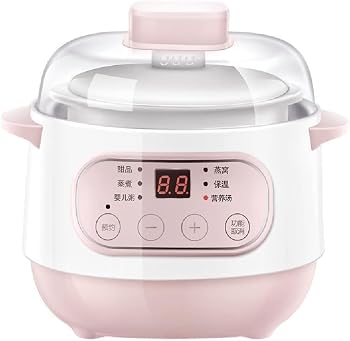 【中古】KDBT 電気煮込み鍋、セラミックスープ鍋、家庭用焦げ付き防止ミルク鍋、自動予約防水煮込み鍋、健康のお粥電気煮込み鍋 電気なべ 保温機能 保温 調理鍋 コンパクト なべ 一人暮らし 蒸し 料理 マルチ調理 (ピンク)【メーカー名】【...