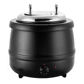 【中古】Vifxucy 食品用スープ釜ウォーマー 電気式10L/13L湯煎器 スープ鍋 ステンレススチール製 お粥、温度制御付き、取り外し可能なインナーライナー、カレー、ビュッフェ、レストラン、キッチン用品、家庭用に適しています。 (10L...
