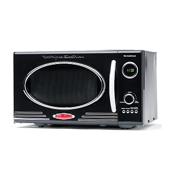【中古】Nostalgia Retro Countertop Microwave Oven - Large 800-Watt - 0.9 cu ft - 12 Pre-Programmed Cooking Settings - Digita...