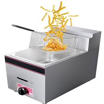 【中古】コンパクトな商用ガスフライヤー、蓋とバスケットを備えた10L多機能シングルオイルタンクフライヤー、温度制御、食品グレード304ステンレス鋼【メーカー名】【メーカー型番】【ブランド名】Generic ディープフライヤー 【商品説明】コ...