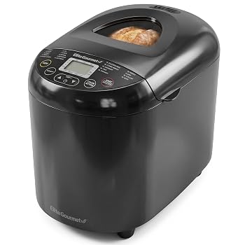【中古】Elite Gourmet EBM8103B Programmable Bread Maker Machine 3 Loaf Sizes, 19 Menu Functions Gluten Free White Wheat Rye ...