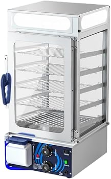【中古】電気フードヒーター 蒸し器 肉まん加熱器 業務用 110V 30-110℃温度調節 ステンレス製多段蒸籠 朝食・コンビニ・食堂適用 プラグイン加熱 ([デュアル温度調節 - 5層 + タイマー] - 355×410×750cm,A)...